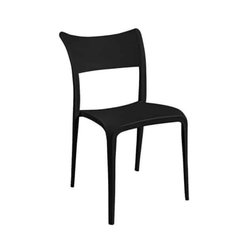 SILLA UNICAN VERONA POLIMERO NEGRA