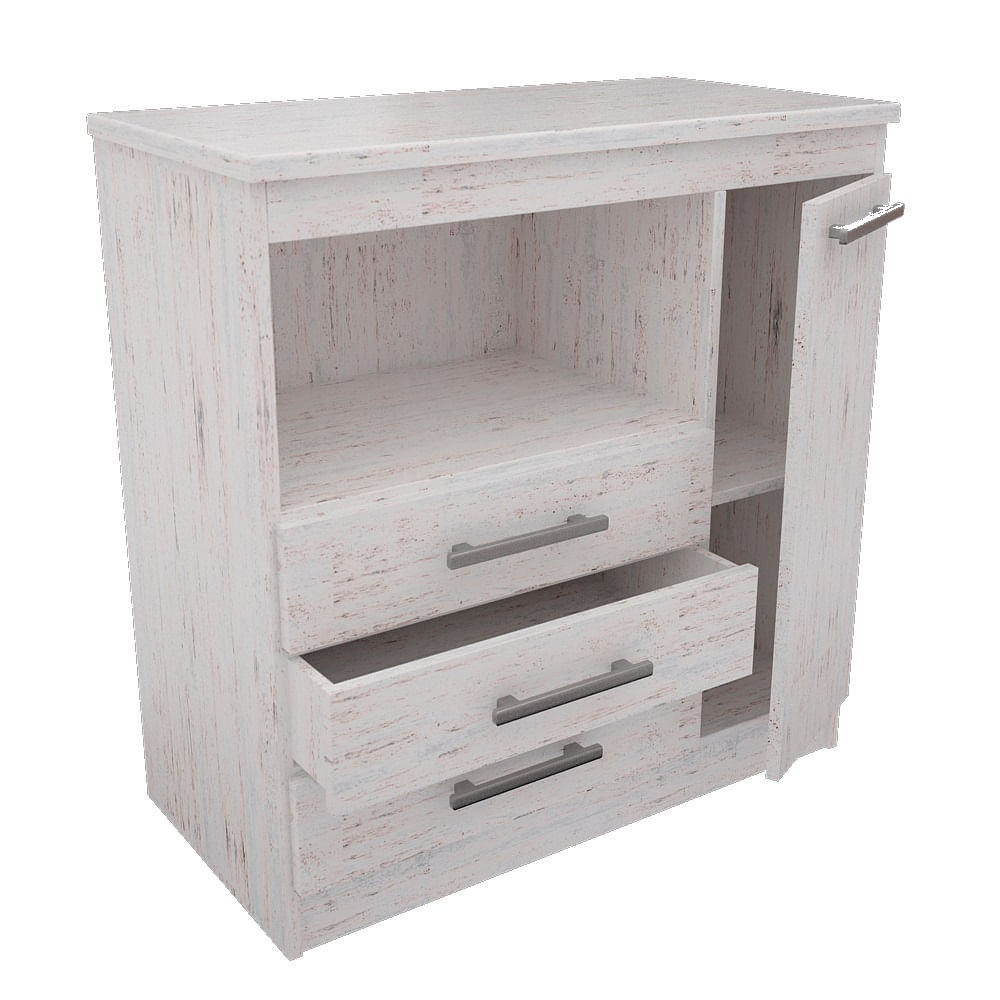 COMODA 3 CAJONES 1 PUERTA 1 ESTANTE LINEA PREMIUM TONO VENECIA 292