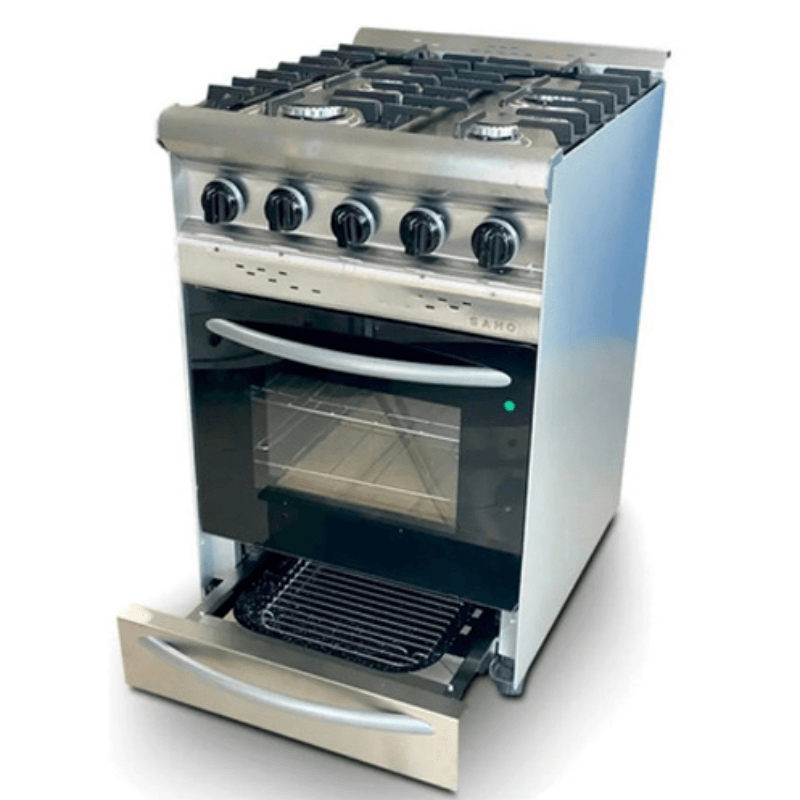 COCINA MORELLI SAHO 55CM ACERO INOX.C-CAJON PARRILLA 180100