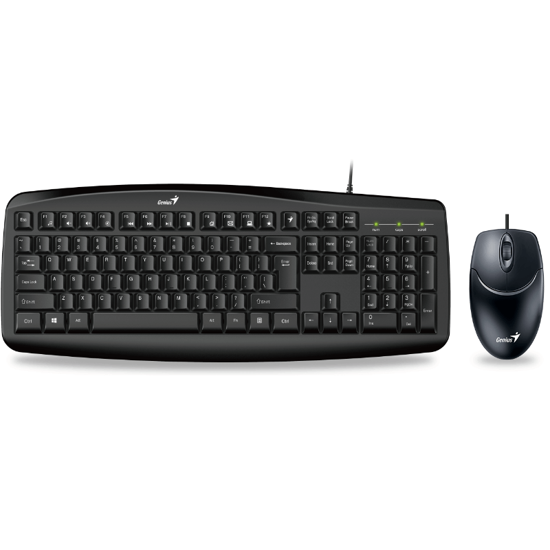 TECLADO Y MOUSE OPTICO USB GENIUS BLACK KM200