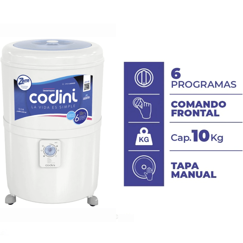 COMBO CODINI LAVARROPAS SILENT4051 + SECARROPAS AD65