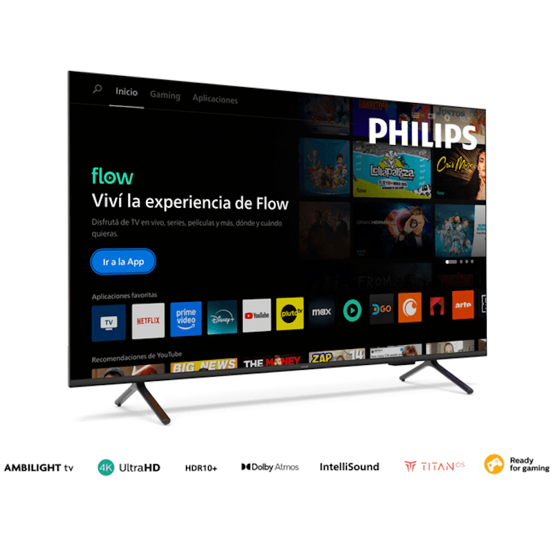 SMART TV PHILIPS 65" QLED 4K AMBILIGHT TITAN OS 65PUD8250/7